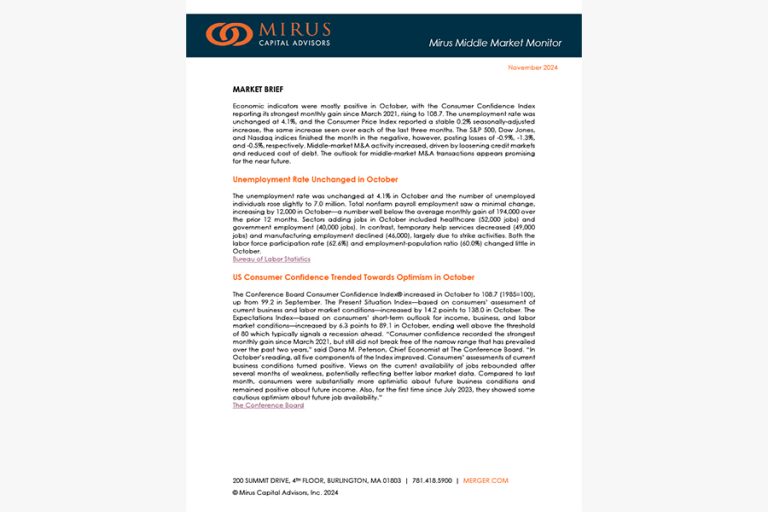 November 2024 Middle Market Monitor - Mirus Capital Advisors